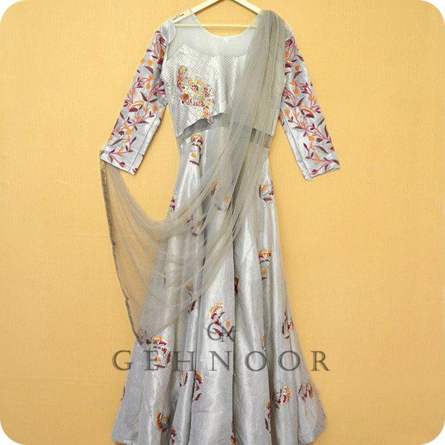 NEELAM CREAM ANARKALI DRESS